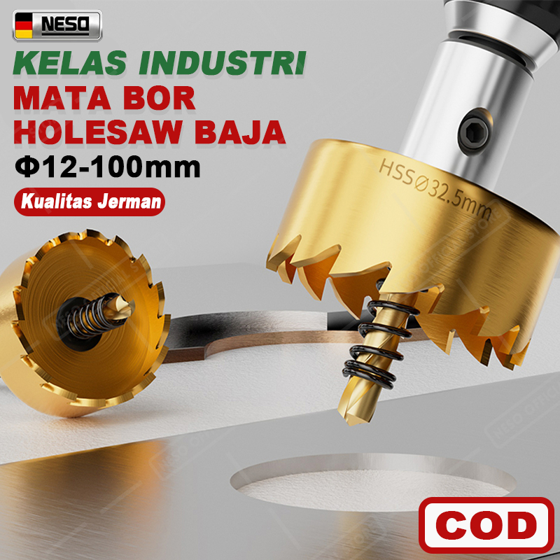 Jual NESO Mata Bor Holesaw Baja 12-100mm （COD）besi carbide tip wood ...