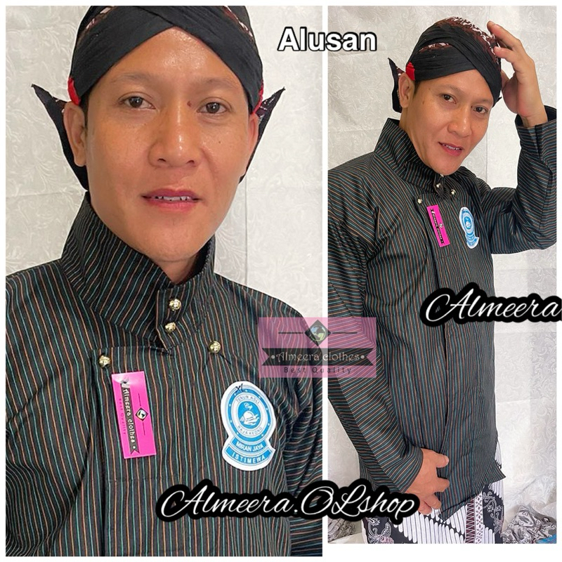 Jual surjan lurik alusan warna hitam hijau raja keong istimewa | Shopee ...