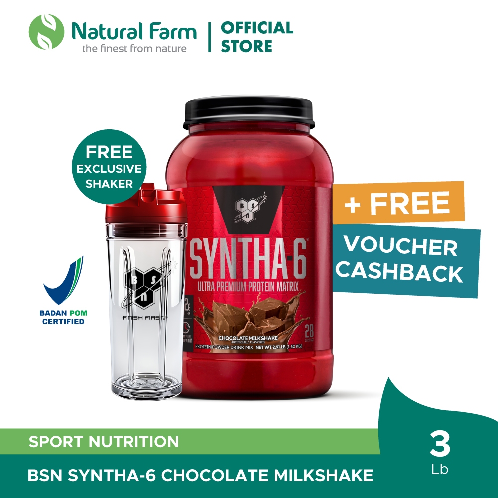 Jual BSN Syntha-6 Protein Powder 2.91 Lb Free Shaker | Shopee Indonesia