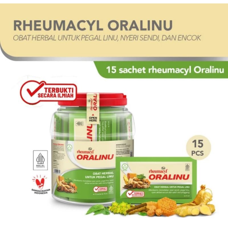 Jual Rheumacyl ORALINU TOPLES isi 15 Obat Pegal Linu/Nyeri Otot/Rematik ...