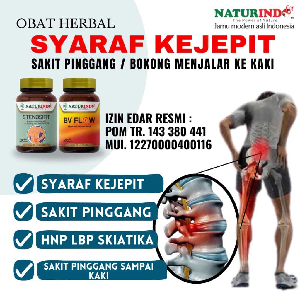 Jual Obat Sakit Pinggang Saraf Syaraf Kejepit Bokong dan Kaki Paling Ampuh Stenosifit | Shopee ...