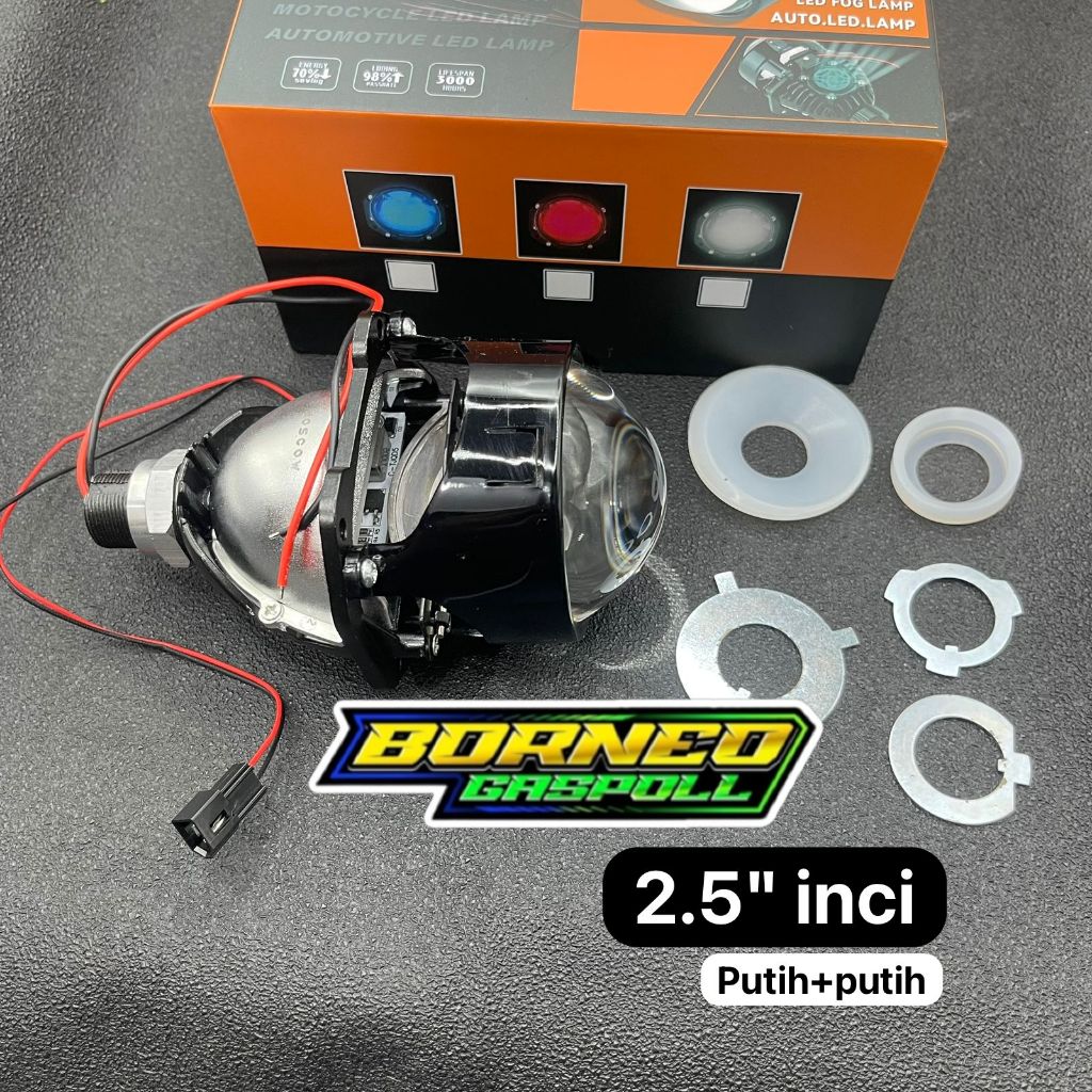 Jual 【BILED】2.5 INCH Fiber Karbon DC 10-18V/HighBeam 40W , LowBeam 40W ...