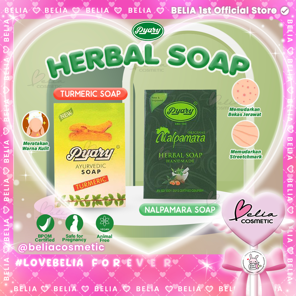 Jual BELIA PYARY Herbal Soap | Nalpamara Original | Ayurvedic Soap | Tumeric | Sabun Batang ...