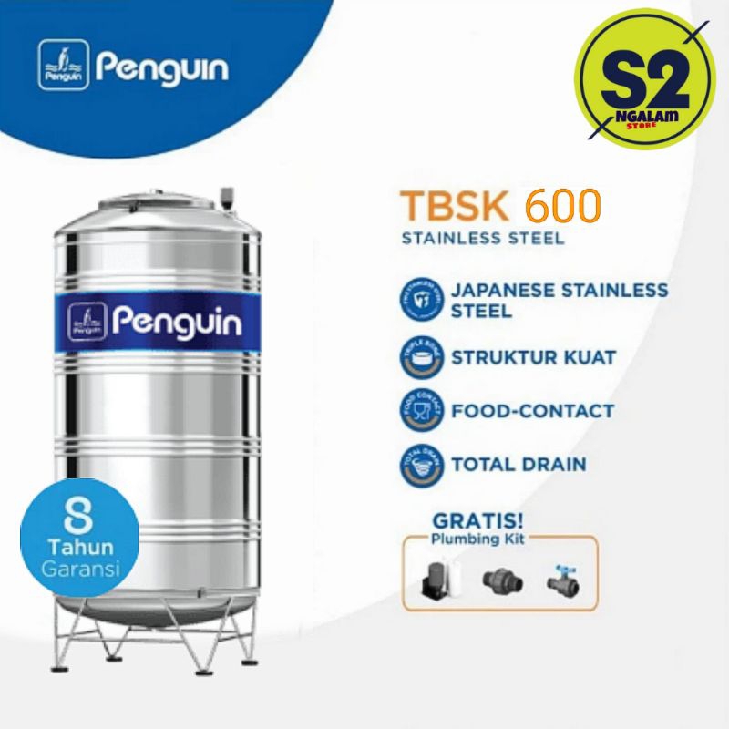 Jual Tandon Air /Toren Air /Tangki Air - Stainless TBSK PENGUIN 600 ...
