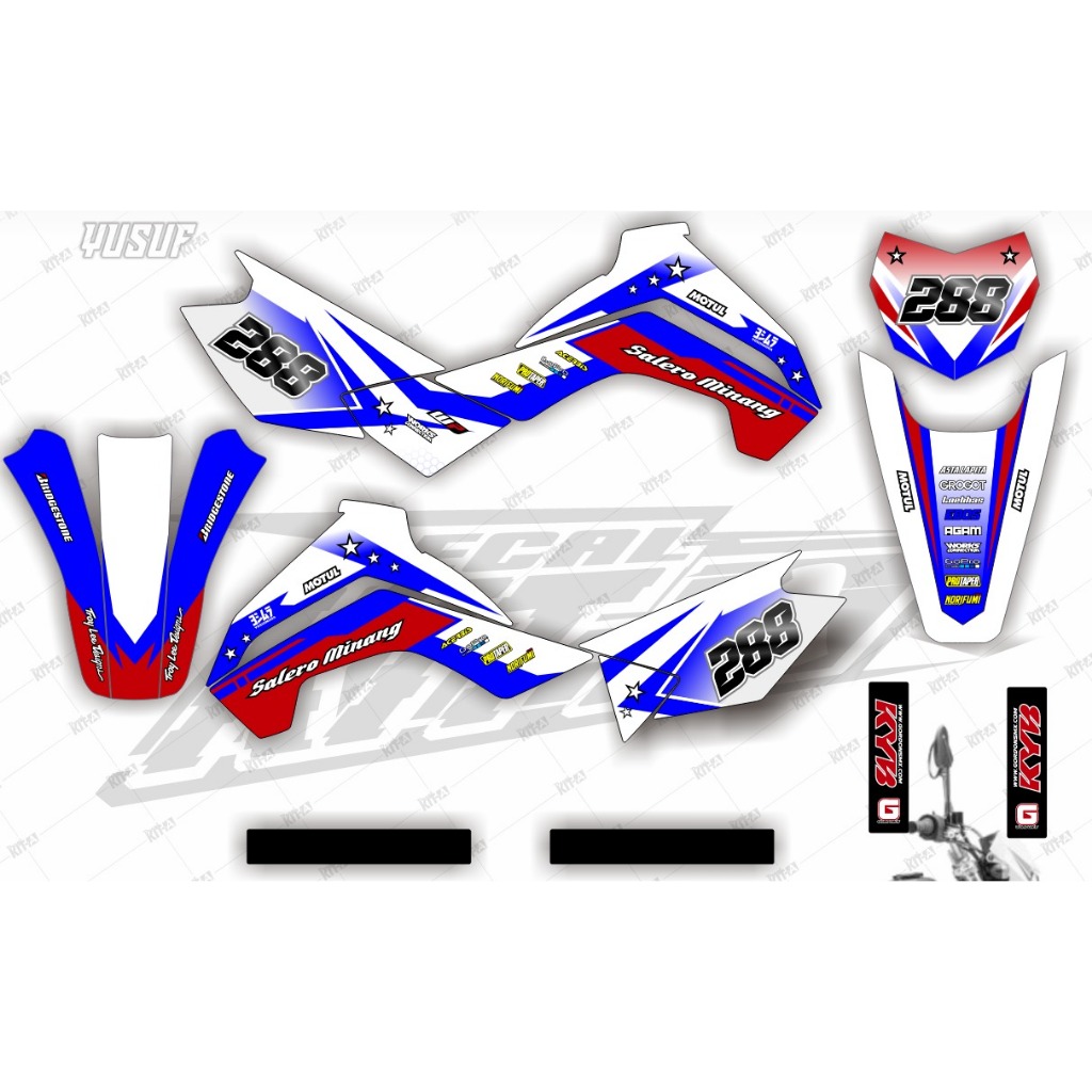 Jual Decal KLX 140 full body custom design PAMEN TRAIL TEAM D-A6-017 ...