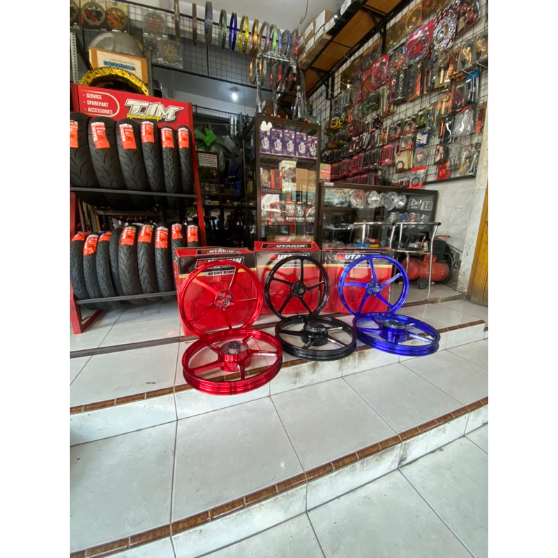 Jual velg mutakin 525 ukuran 160/160-17 jupiterz Blue Black red ...