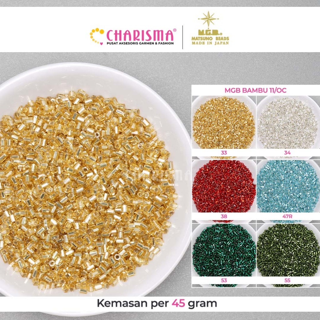 Jual Charisma MGB Mote Bambu - Matsuno Glass Bead/ Payet Jepang/Payet ...