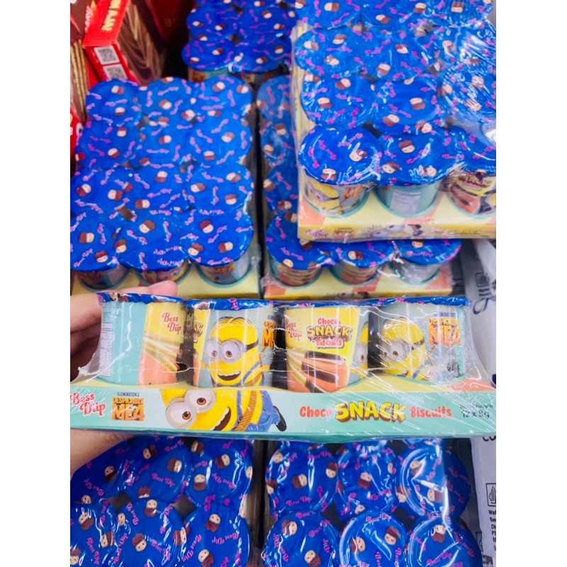 Jual Bess Diip Minions Chocolate Snack Mini Coklat Biskuit Biscuit ...