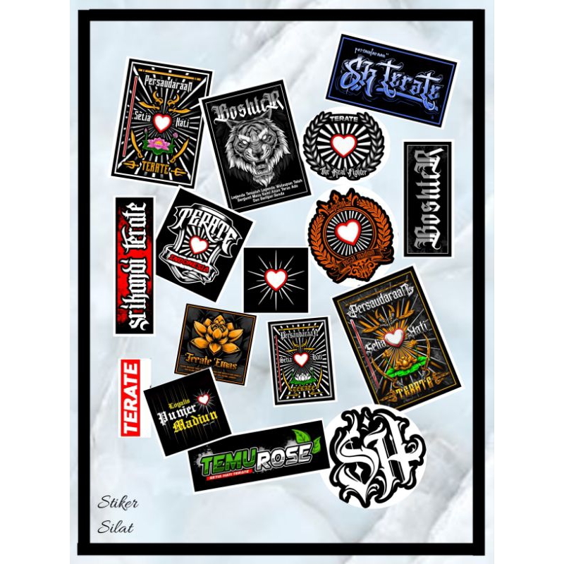 Jual stiker PSHT keren 1 pack isi 15pcs + bonus cutting pola tahan air ...