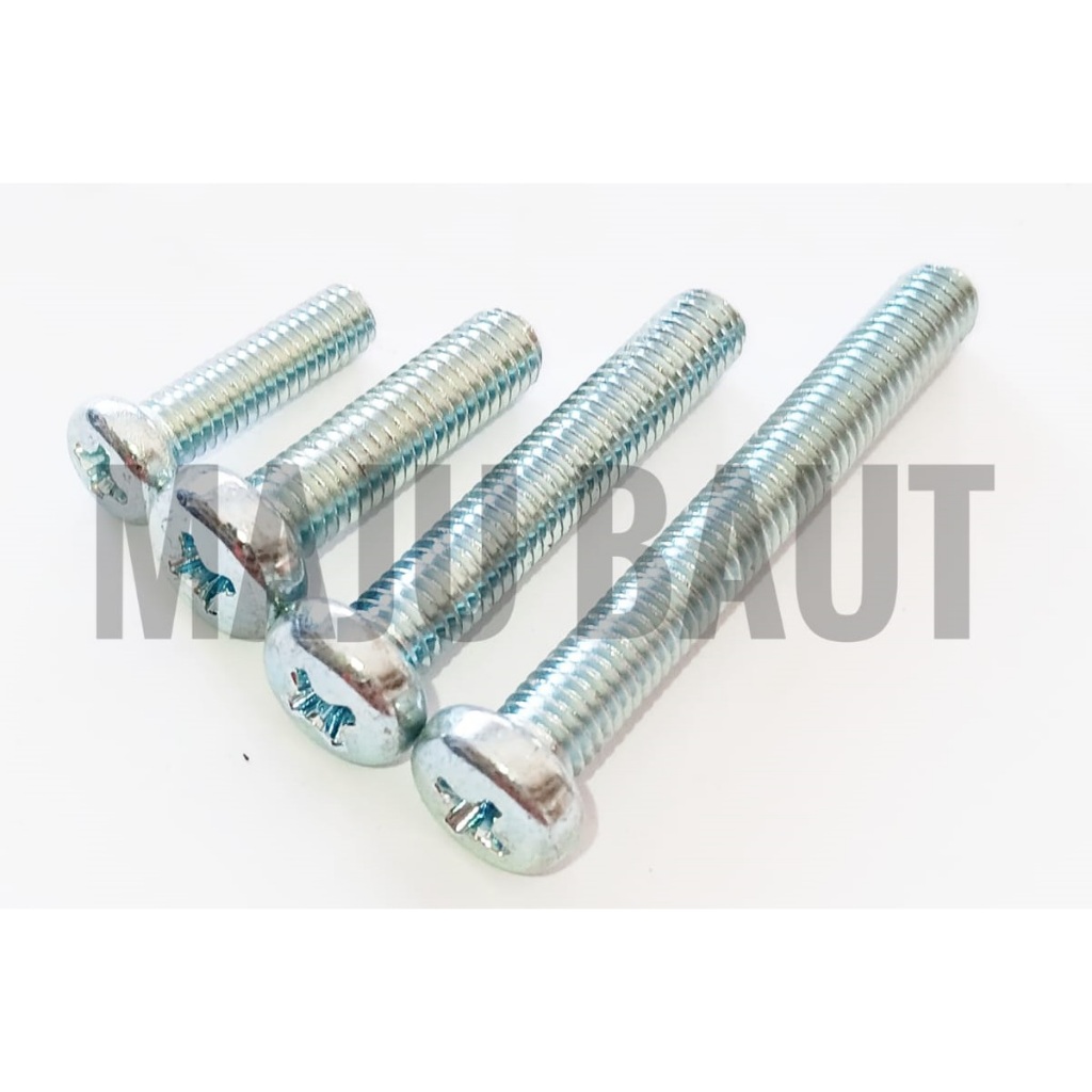 Jual [ Isi 100 pcs ] Baut JP M4x15 / Baut JP M4 / Baut Obeng Plus ...