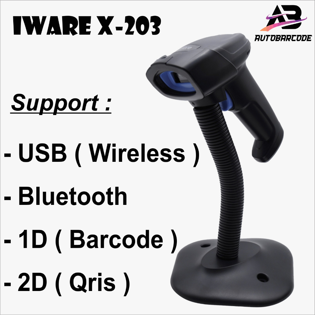 Jual Scanner Wireless Iware X-203 Bluetooth 1D / 2D Scan Barcode Qris ...