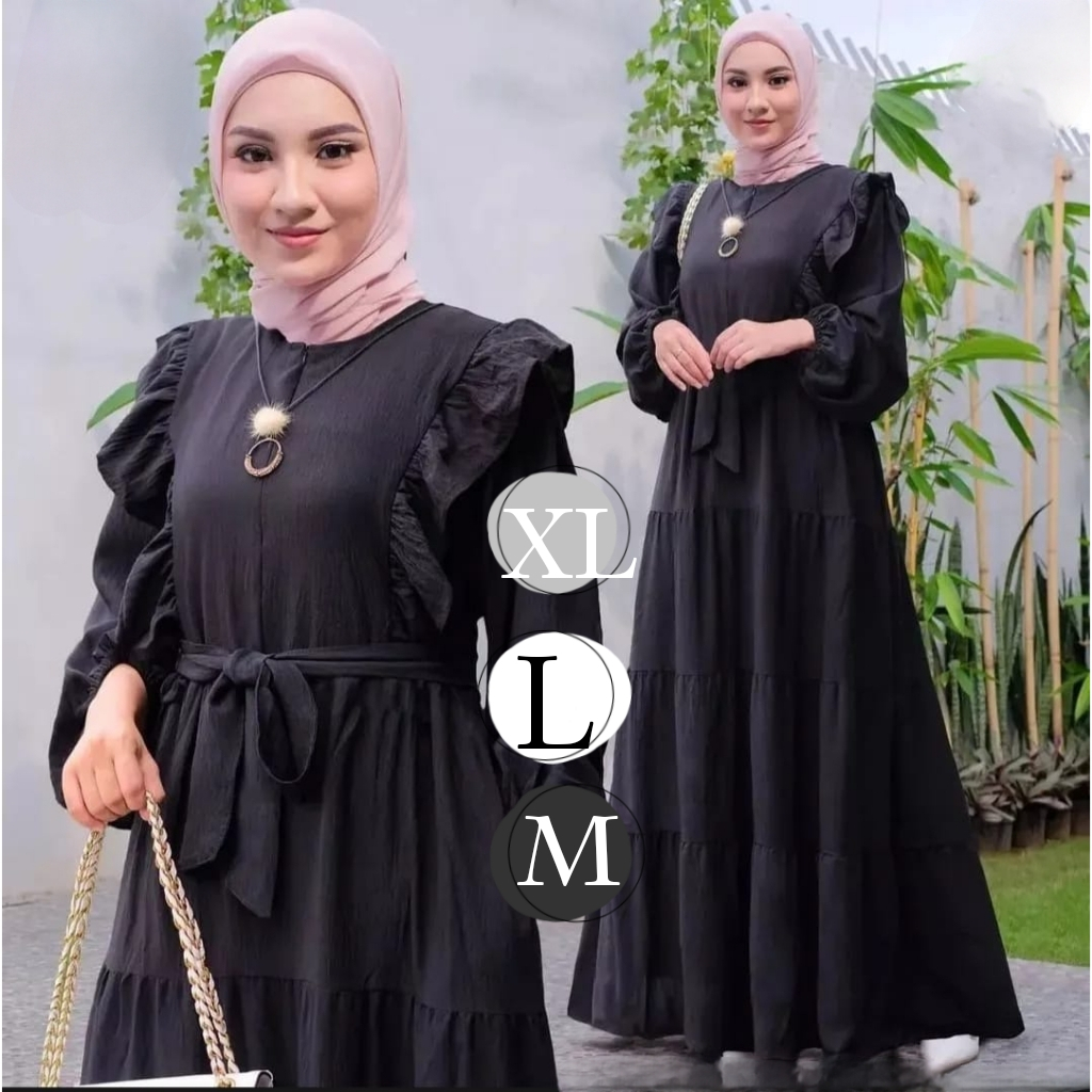 Jual Gamis wanita Cantik Elegan / Baju Gamis Simple Murah/ Gamis Susun ...