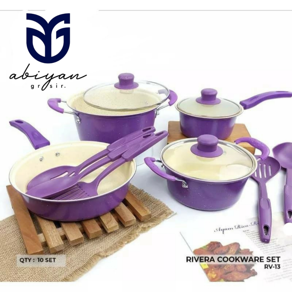 Jual BMW Kitchen Ware - Panci Rivera set Teflon Warna Frypan Saucepan ...