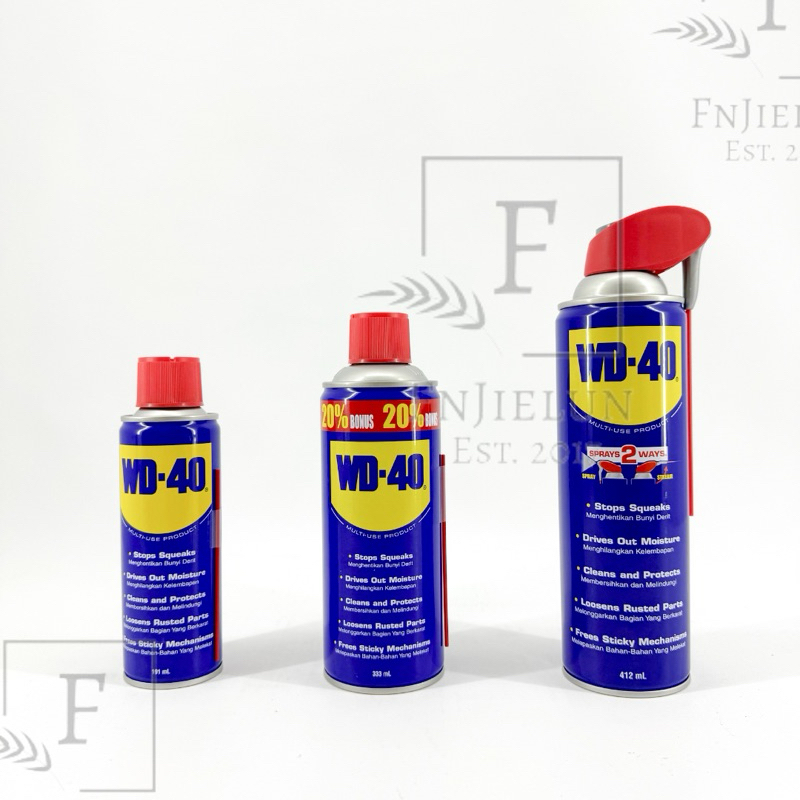 Jual WD40 / WD-40 / WD 40 Cairan Pelumas Anti Karat Original 120ml 191ml 333ml 412ml | Shopee ...