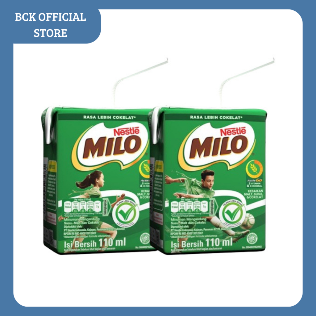 Jual Milo Activ-Go Minuman Mengandung Susu dan Cokelat UHT 3x110ml (3Pcs) | Shopee Indonesia