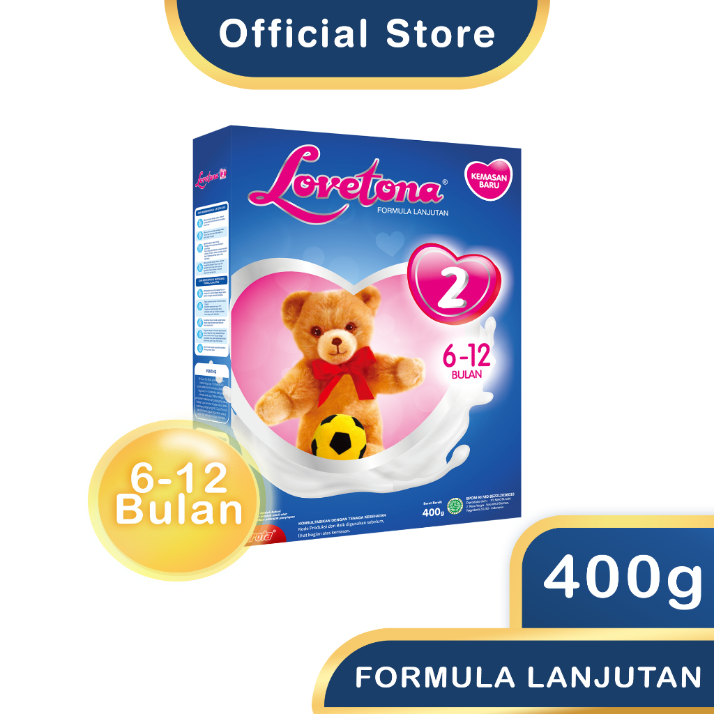 Jual LOVETONA 2 Baby Formula Milk Powder 6 - 12 Bulan 400 Gram | Shopee ...