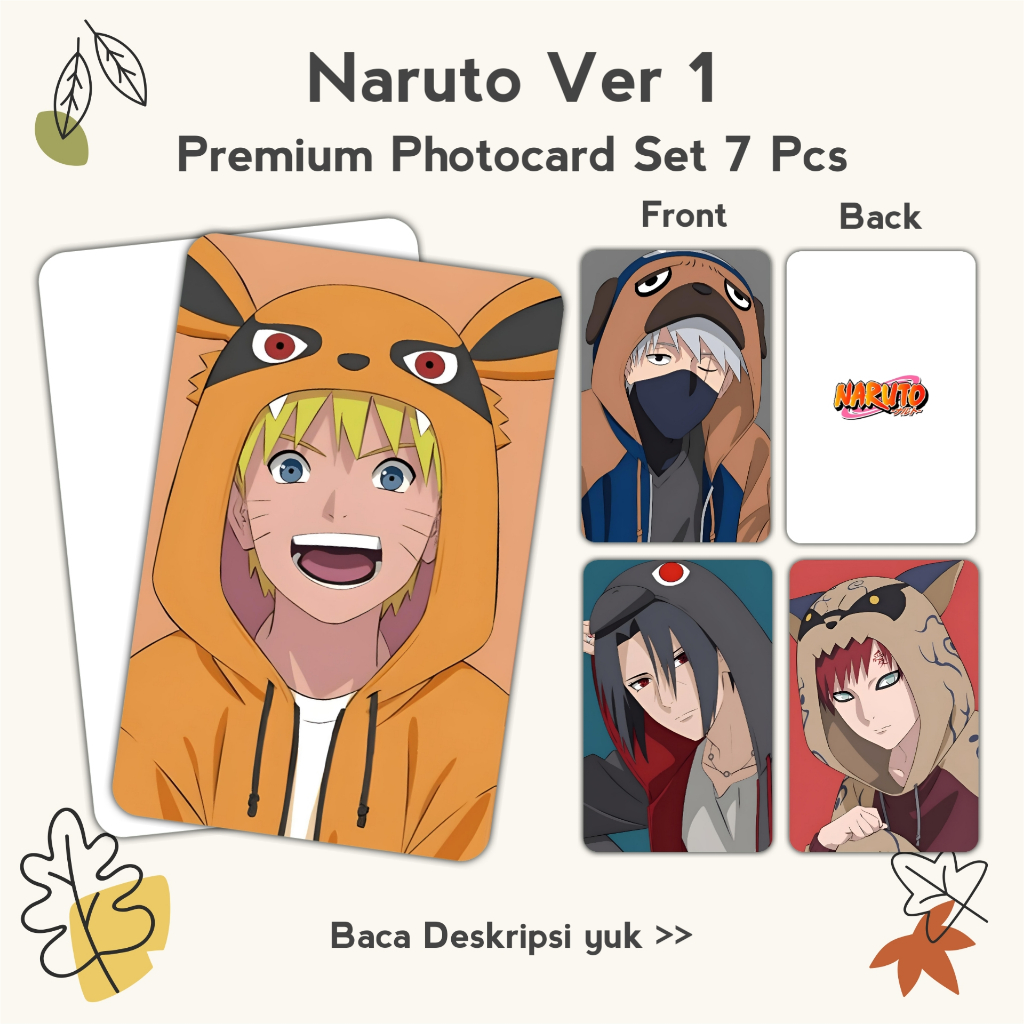 Jual Photocard Naruto Ver 1 Unofficial Premium Set | Shopee Indonesia