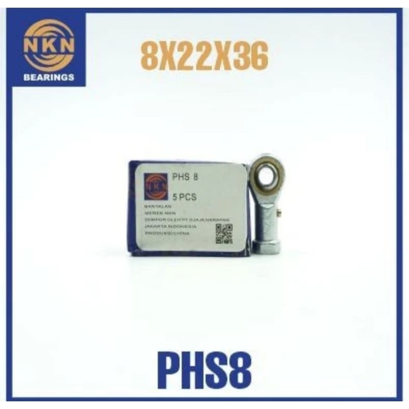 Jual bearing PHS 8 RH ROD END drat kanan baut M8 | Shopee Indonesia
