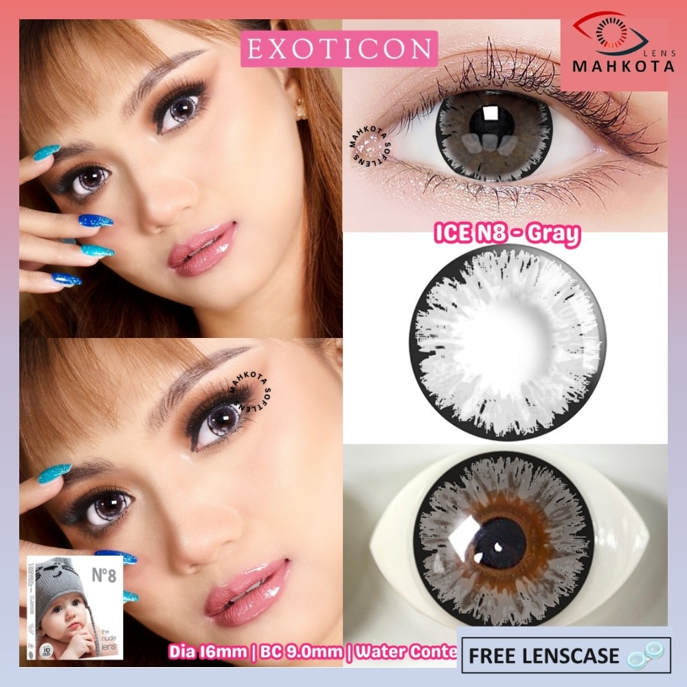 Jual SOFTLENS ICE N8 / NORMAL & MINUS (-0.50 s/d -6.00) BIG EYES / 16MM ...
