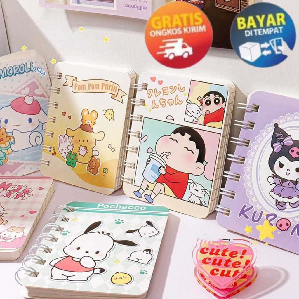 Jual KP179 - BUKU TULIS MINI A7 MOTIF KARTUN NOTEBOOKING A7 MINI ...
