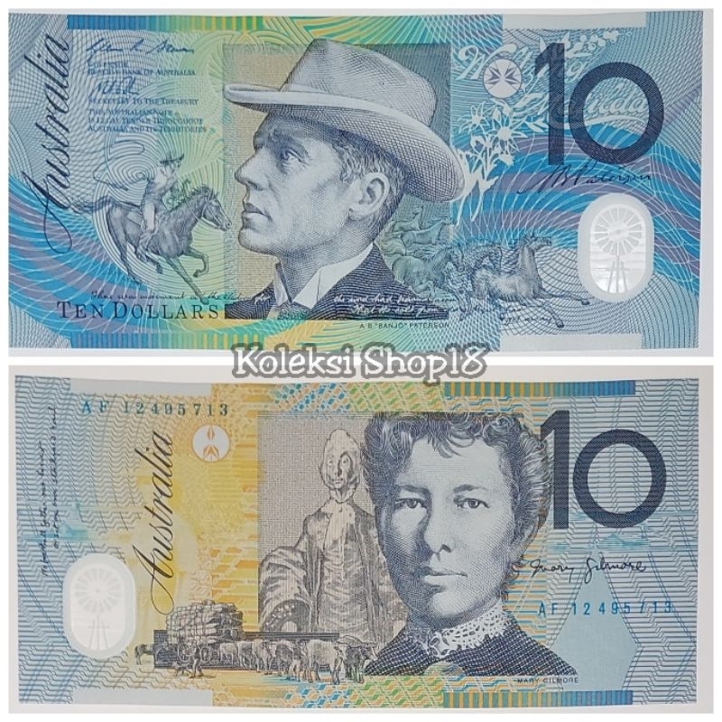 Jual Koleksi Uang Asing Australia Pecahan 10 Dolar Old Series Polymer ...