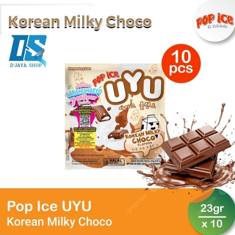 Jual KOREAN MILKY CHOCO POP ICE/POP ICE KOREA 23g×10 Sachet | Shopee ...