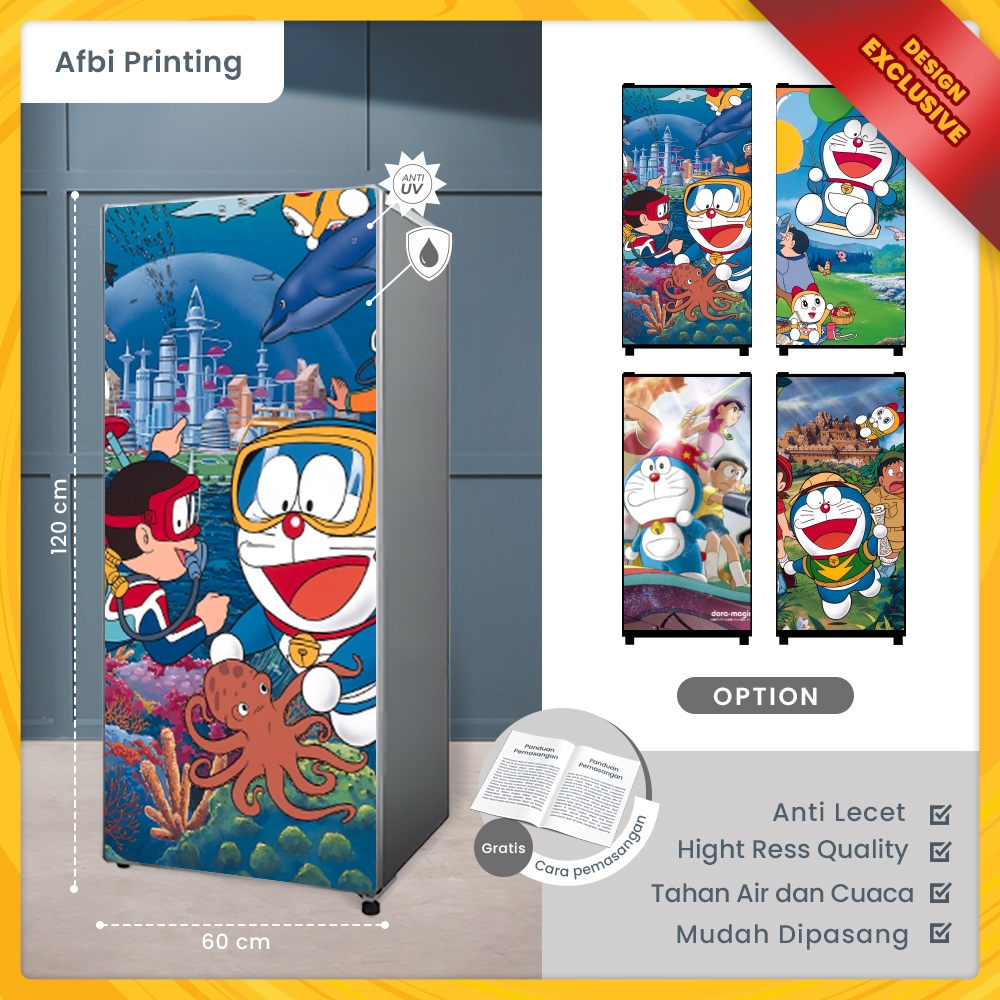 Jual Stiker Kulkas 1 Pintu / Sticker Mesin Pendingin 2 pintu Motif ...