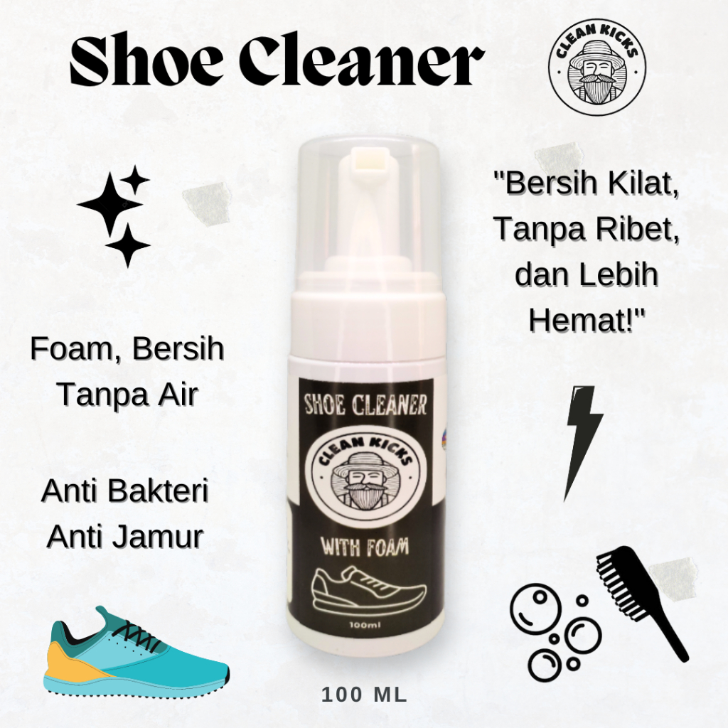 Jual CleanKicks - Shoe Cleaner Pembersih Sepatu Tanpa Air 100 ml ...