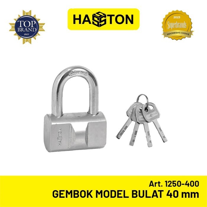 Jual HASSTON PROHEX Gembok Bulat Satin Leher Panjang 40mm dan Pendek | Shopee Indonesia