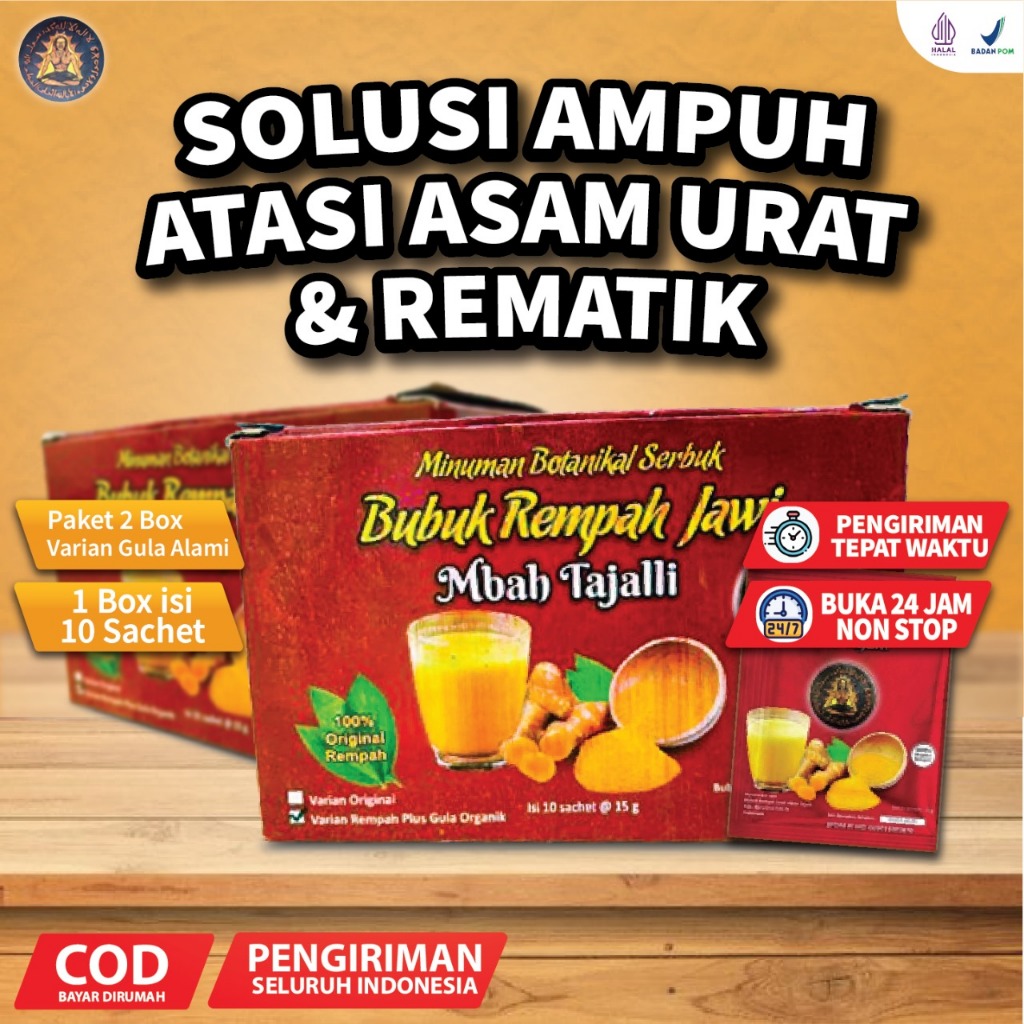 Jual Paket Ampuh Atasi Asam Urat 2 BOX ( 20 SACHET ) BUBUK REMPAH JAWI ...