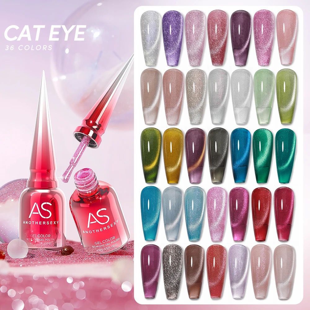 Jual (1SET) AS SET YRM 15ml 36 WARNA GEL CRYSTAL SHINY CAT EYE COLOR ...