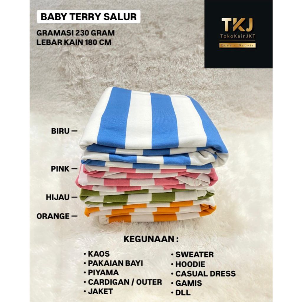 Jual Kain Baby Terry / Babyterry / Kain Jaket / Sweater / Hoodie / Kain ...