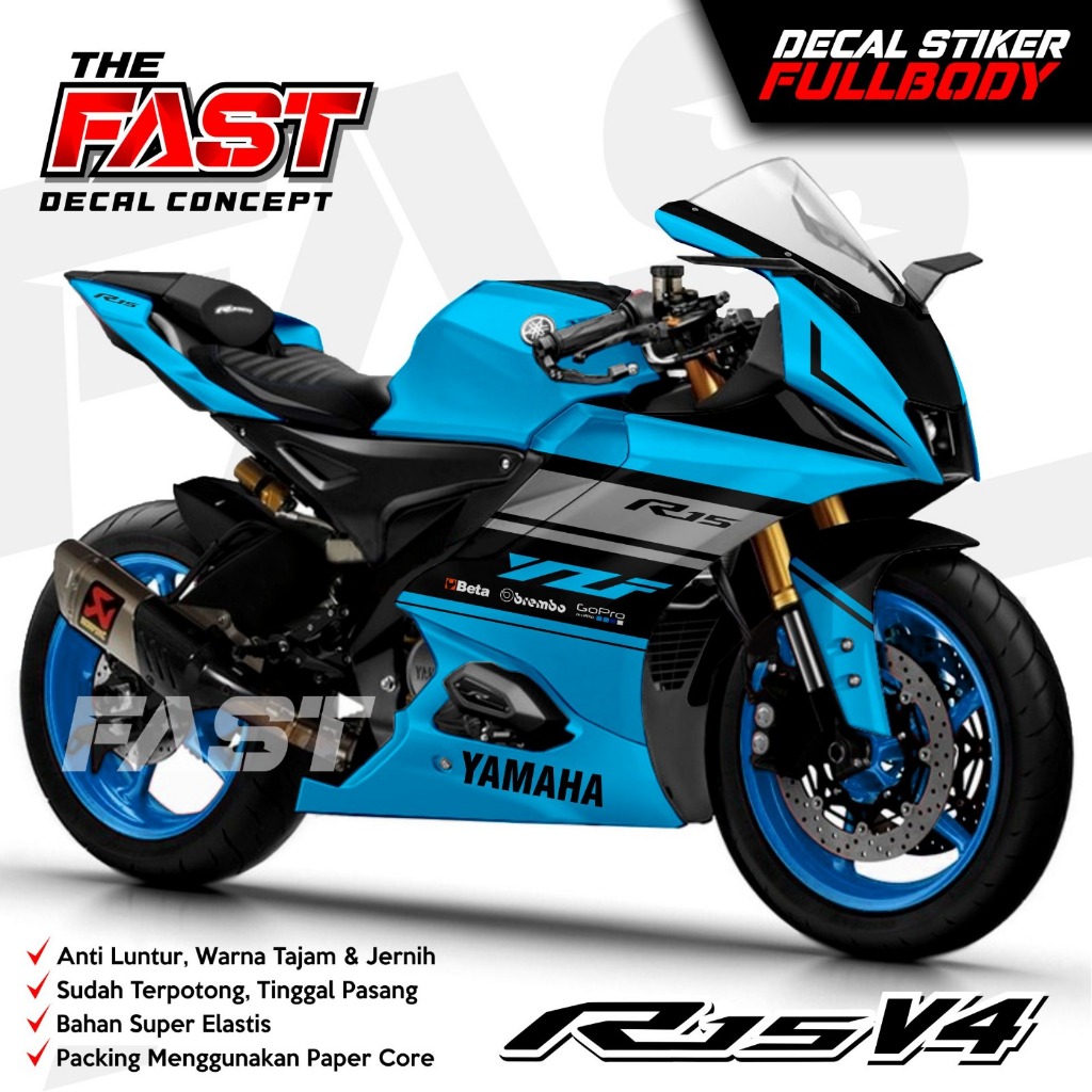 Jual Stiker Decal Yamaha R15 V4 Fullbody YZF Simpel Polos Terbaru ...