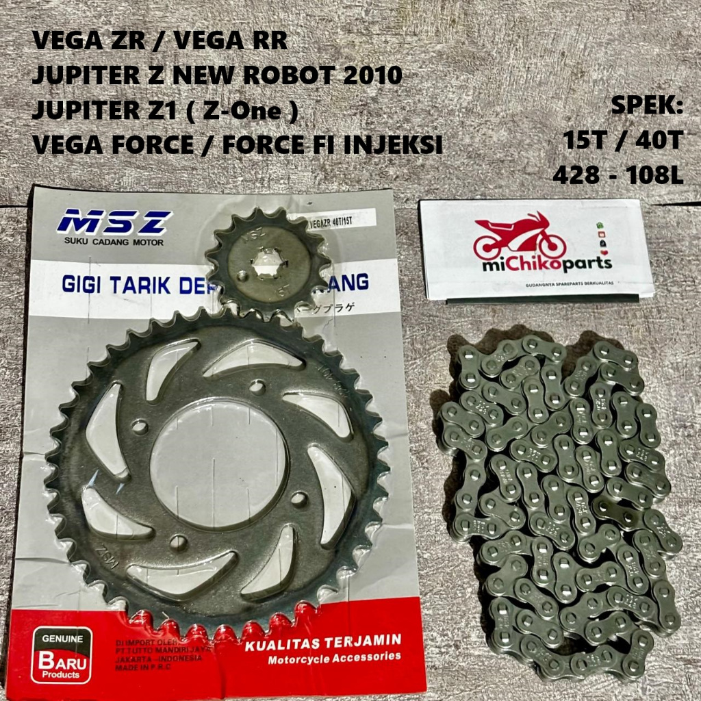 Jual [PROMO] Gear Gir Set Rantai Rante Vega ZR Vega RR Jupiter Z New ...