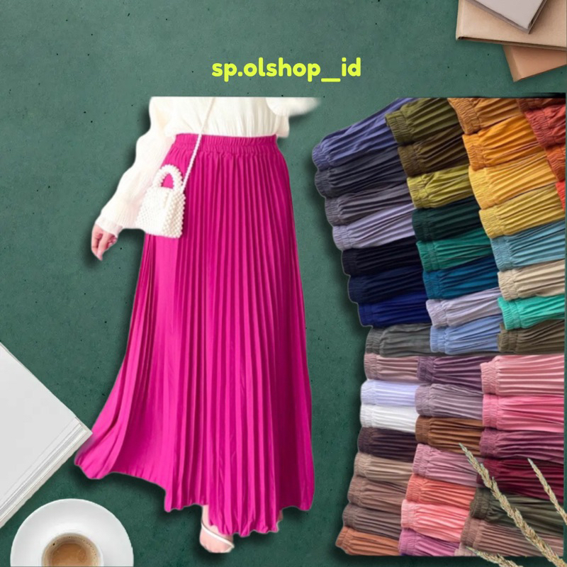 Jual [BISA COD] Rok Plisket Mayung / Rok Plisket / Plisket Premium / Pleated Skirt ROK PLISKET ...