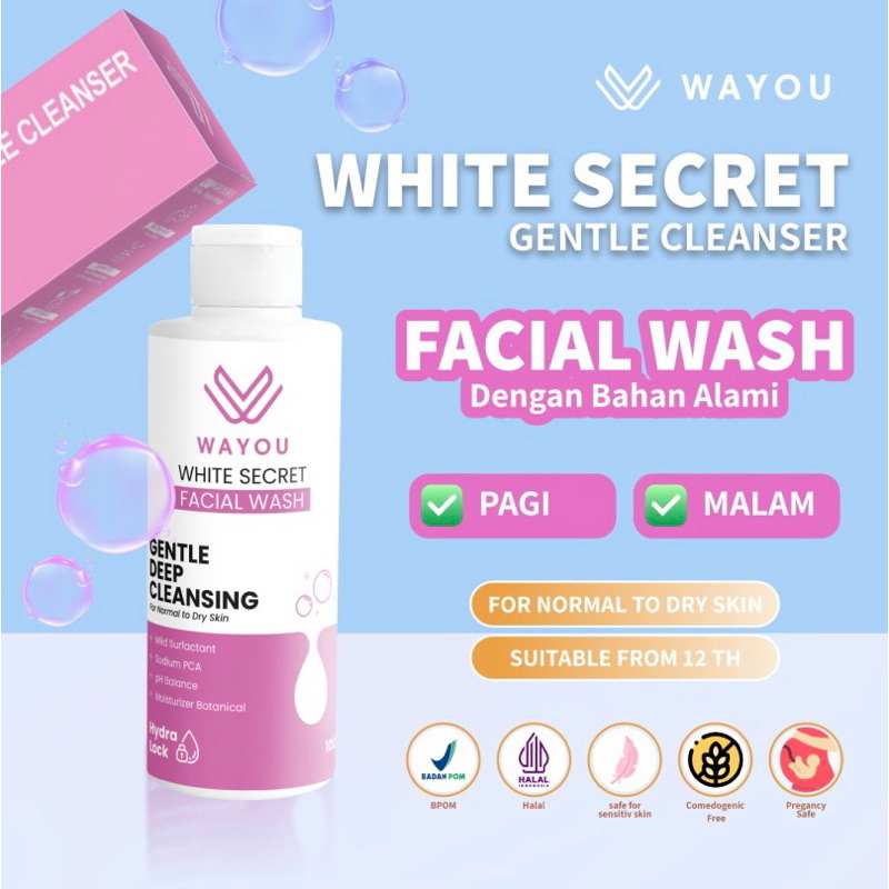 Jual WAYOU WHITE SECRET FACIAL WASH | Shopee Indonesia