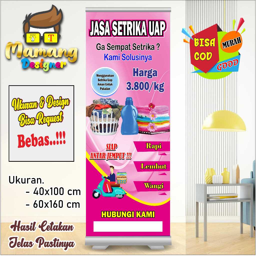 Jual Custom Banner Spanduk MMT Jasa Setrika Uap dan Laundry bb | Shopee ...