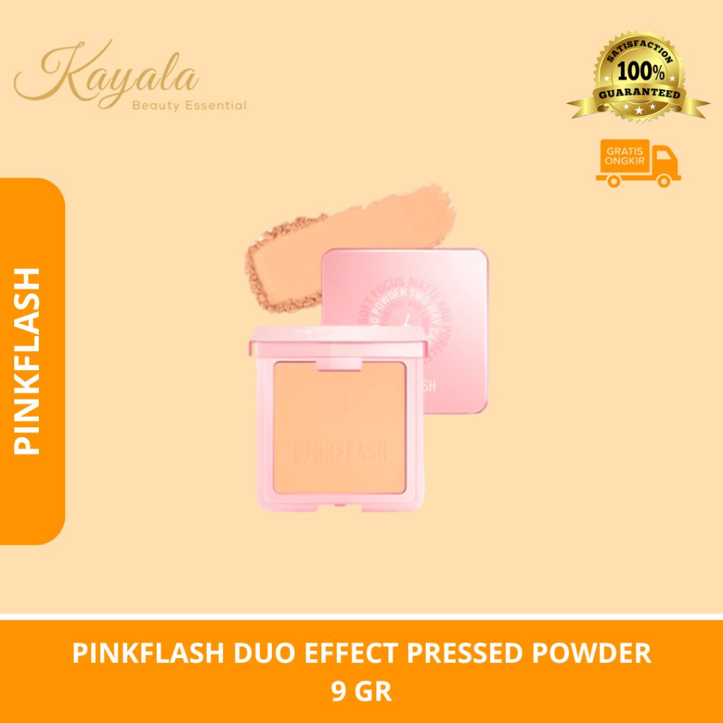 Jual PINKFLASH DUO EFFECT PRESSED POWDER 9 GR - Two Way Cake Powder UV ...