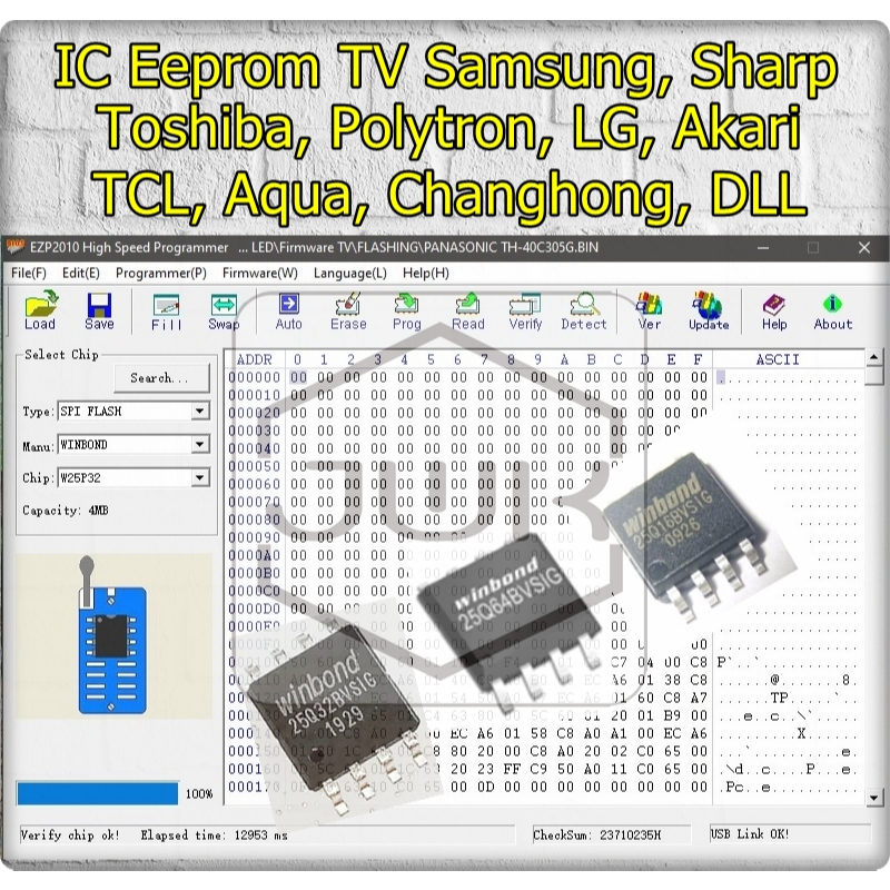 Jual IC Eeprom TV TCL Plus Firmware Siap Pakai | Shopee Indonesia