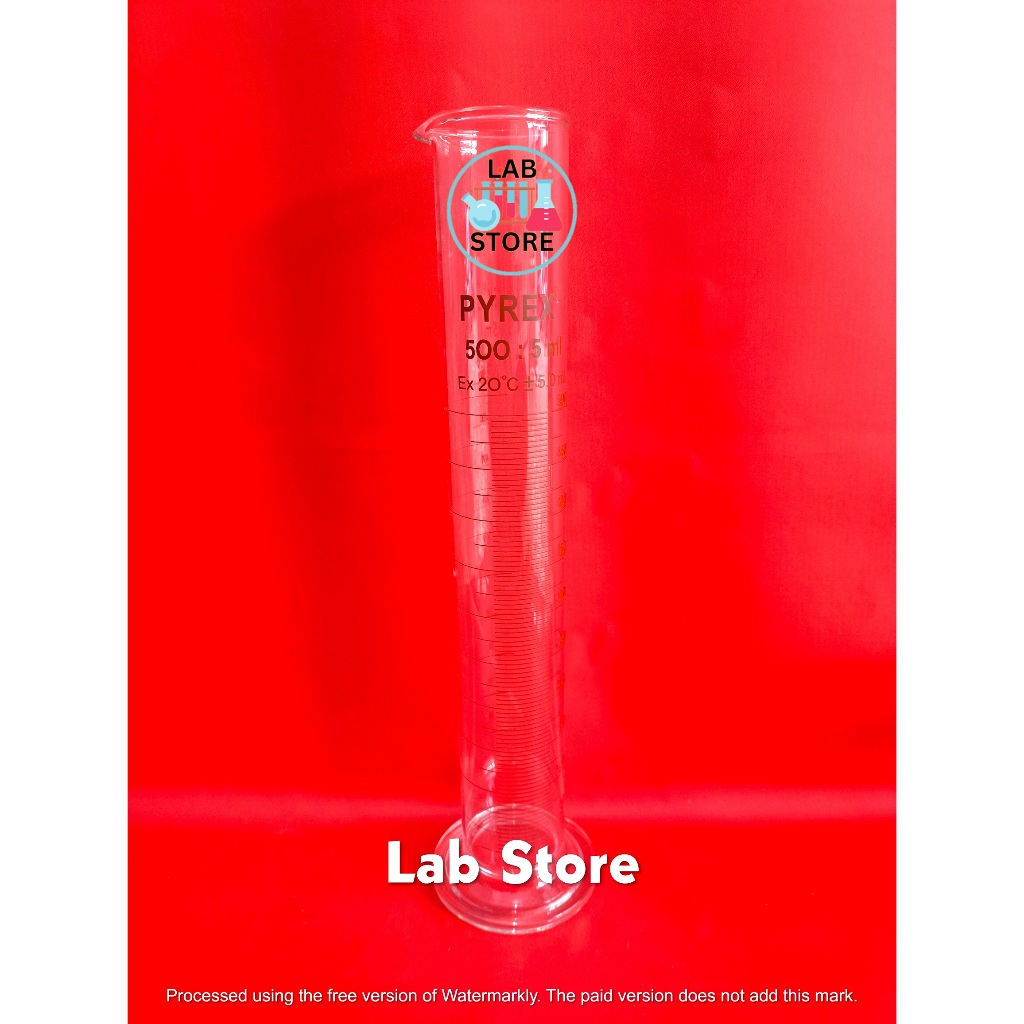 Jual Gelas Ukur 500ml / Measuring Cylinder 500ml PYREX / Tabung Ukur ...