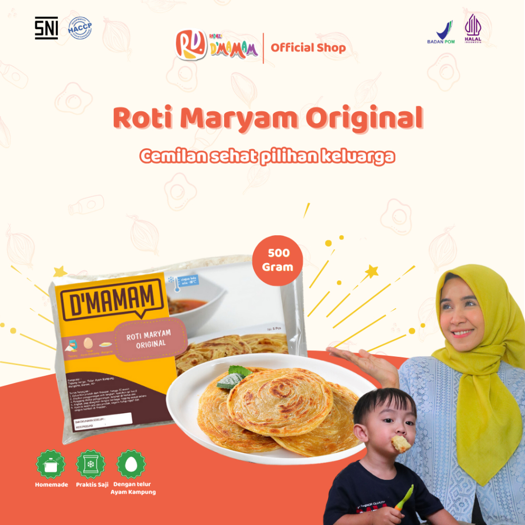 Jual D'MAMAM Roti Maryam Original 500 gr Homemade / Roti Cane / Roti ...