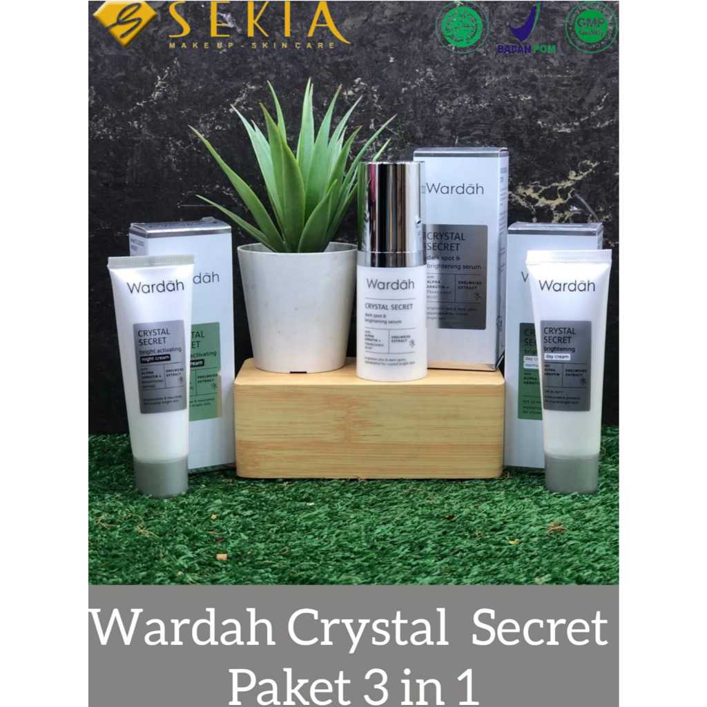 Jual Wardah Paket Crystal Secret/Crystal Secret 3in1 ( Dc 15 / Nc 15 ...