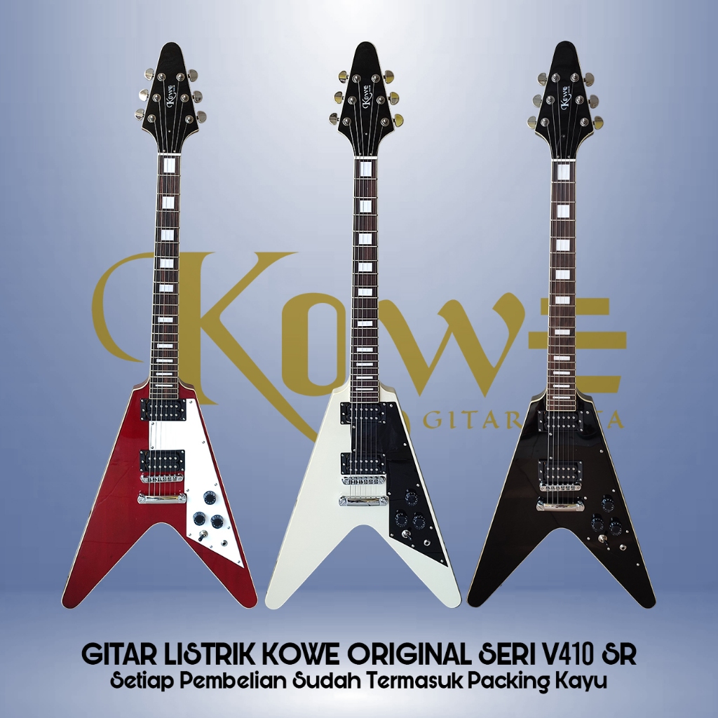 Jual Gitar Kowe Original Seri V410 SR Model V Series | Shopee Indonesia