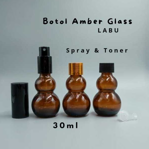 Jual Botol Spray 30ml Refill Parfum Kaca Amber Coklat Labu Holo Tutup Sprayer Perfume Serum Oil ...