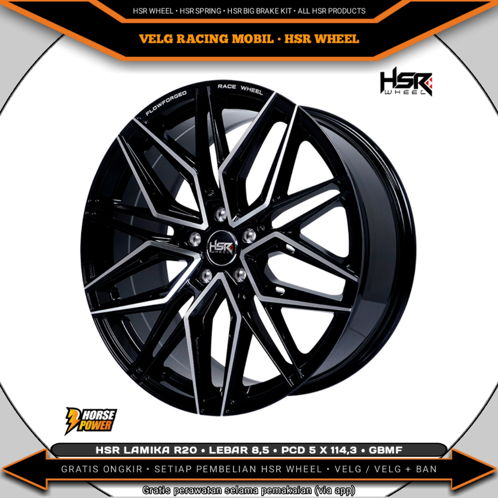 Jual Velg R20 • Mobil 5 Baut Roda • Single Pcd 5 x 114,3 • Hsr Lamika ...