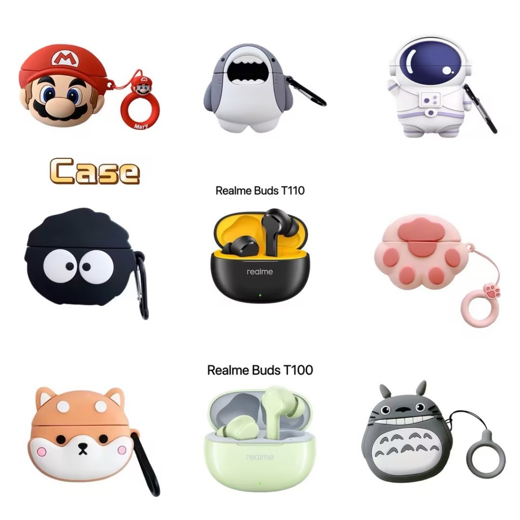 Jual Realme Buds T110/T100 Case Case Redmi Buds T110/T100 3D Kartun ...