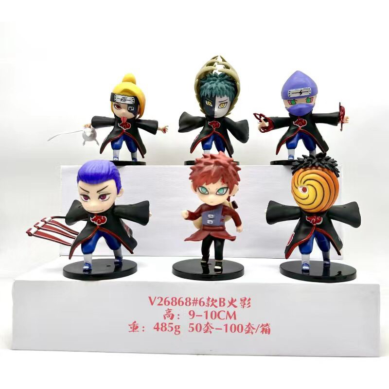 Jual action figure naruto akatsuki set isi 6 plat hitam | Shopee Indonesia