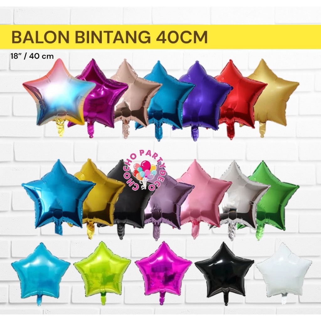 Jual Balon BINTANG 40 cm / Balon Foil Star | Shopee Indonesia