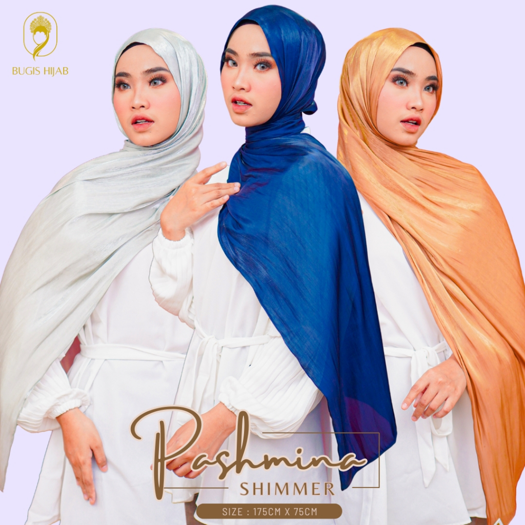 Jual Bugis Hijab - Kerudung Pashmina Silk Shimmer Yoryu - Hijab ...