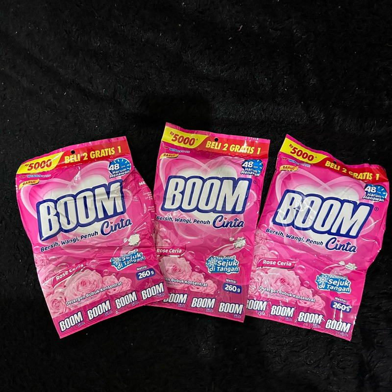 Jual (3 Pcs) Boom Cinta Detergent Bubuk Beli 2 Gratis 1 Kemasan 5000 ...